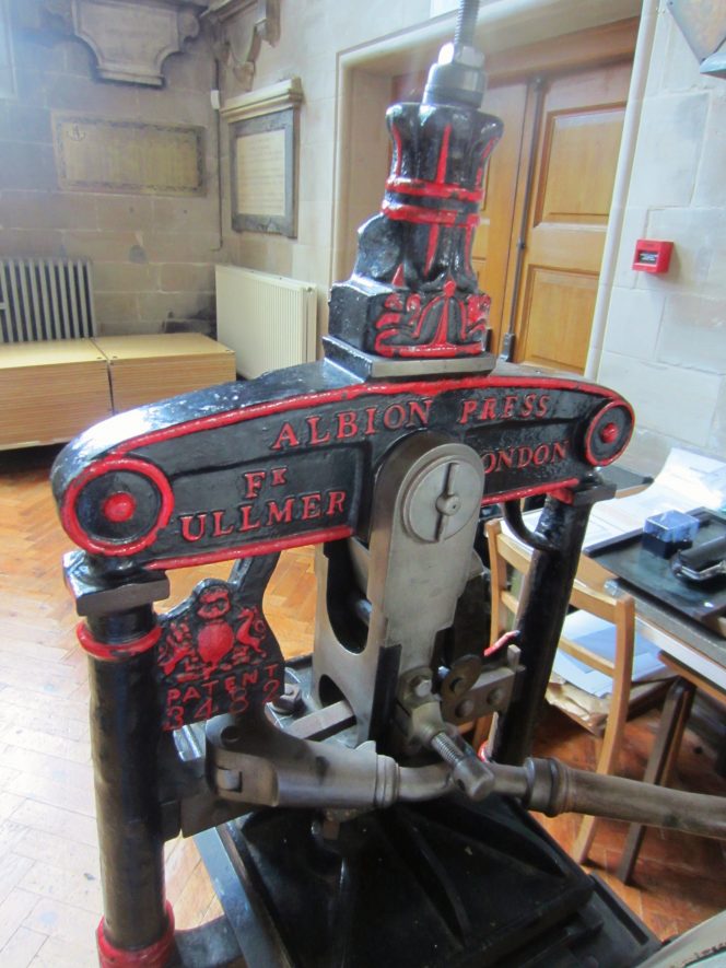 Warwick. Photos of a 19th Century Printing Press at St. Mary's Church ...