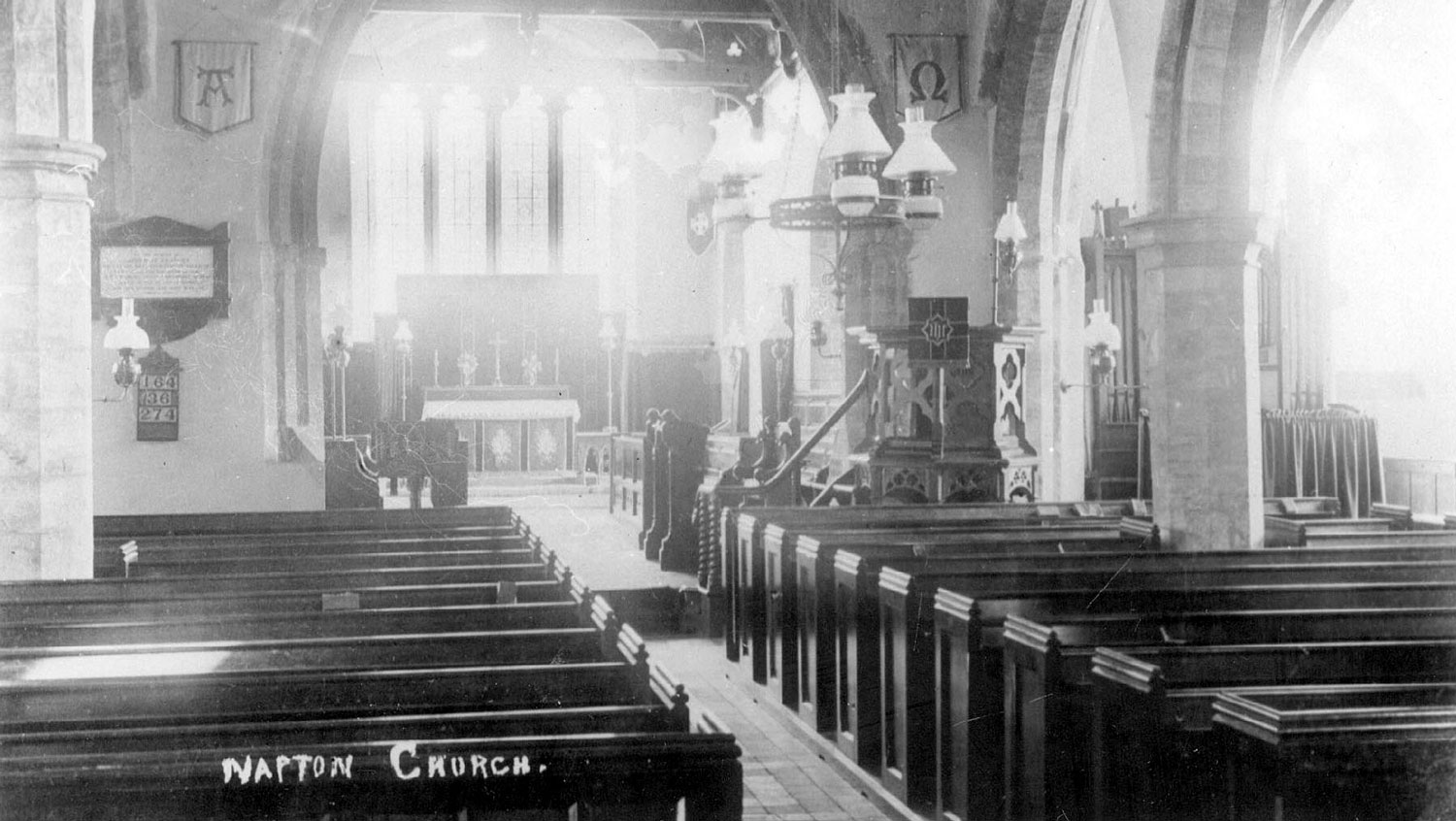 Napton on the Hill. Interior of St Lawrence Church - Our Warwickshire