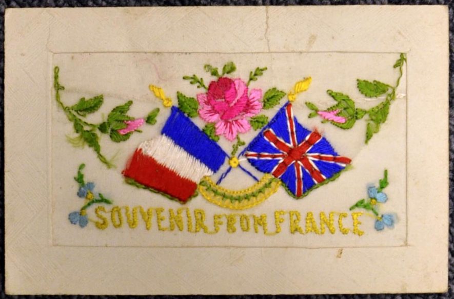 A First World War Embroidered Postcard Sent to Warwick - Our Warwickshire